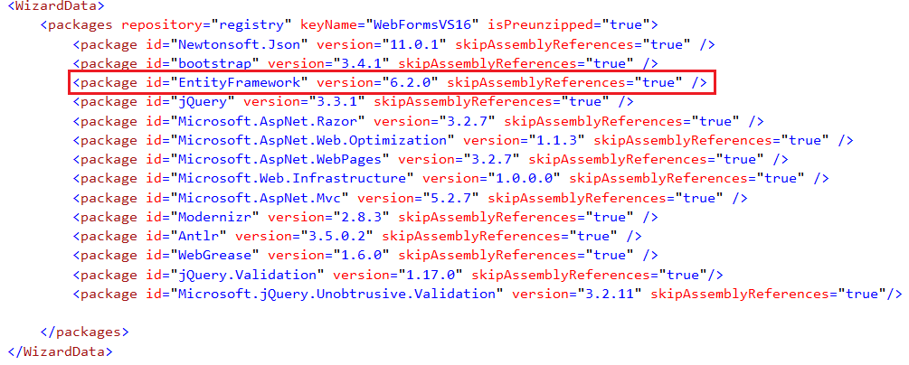Easily Create A Custom Project Template For MVC With Entity Framework